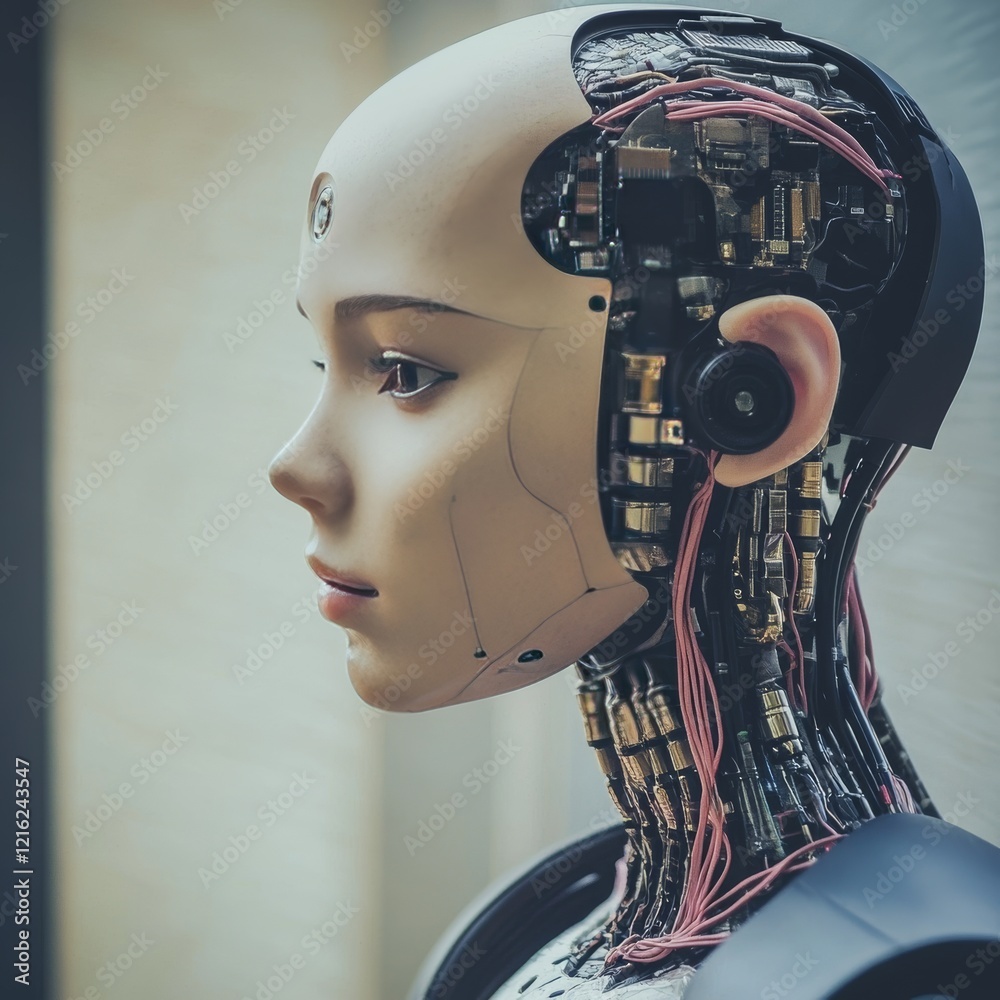 Human interact with AI artificial intelligence virtual assistant chatbot in concept of AI ...