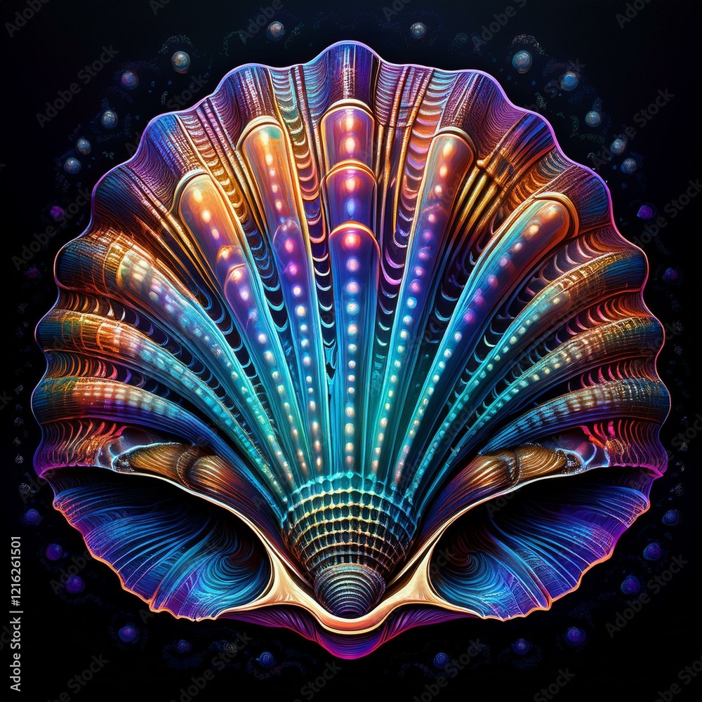 Generated, seashell captivates with its stunning patterns, beautiful ...