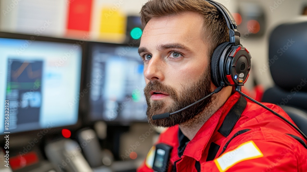 Emergency Dispatcher Monitoring First Responders During Disaster ...
