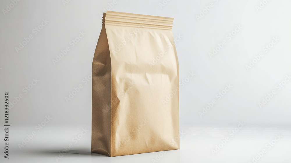 blank pouch bag packaging mockup isolated on white background Stock ...