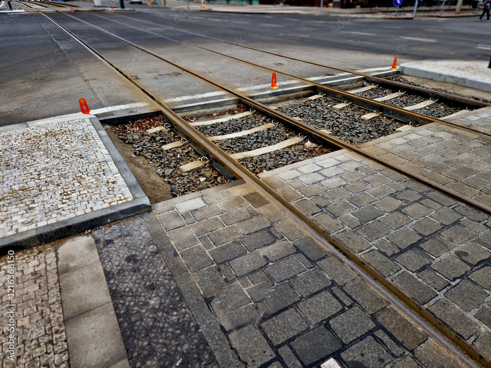 Photo Stock dividing the threshold from the intersection, a depression ...