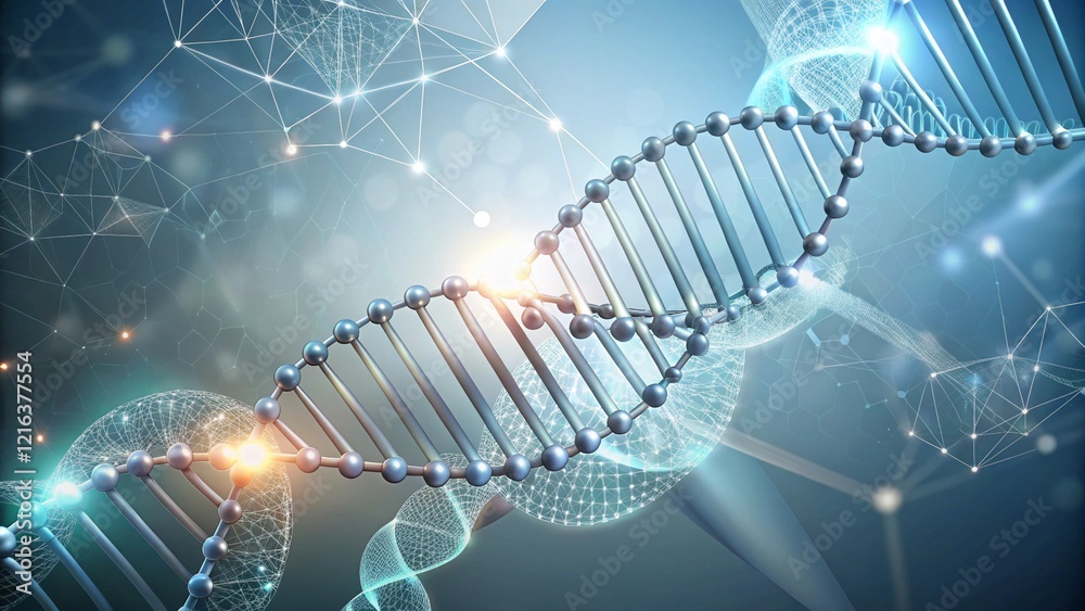 Abstract Health Medical Science DNA Designs with Clean Copy Space for ...