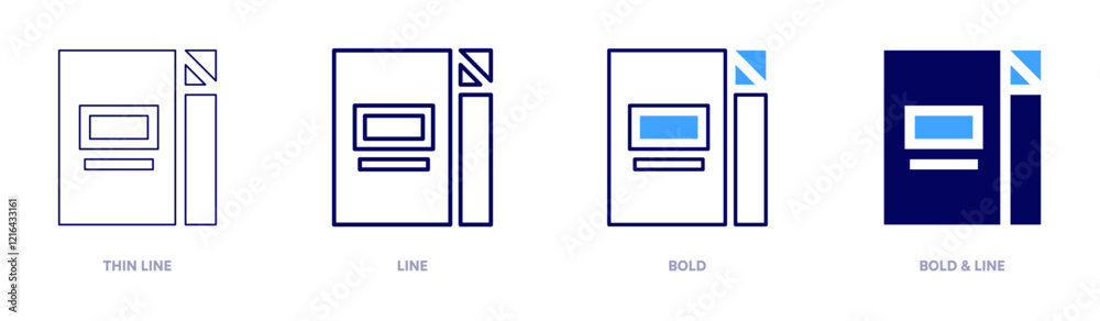 File import icon in 4 different styles. Thin Line, Line, Bold, and Bold Line. Duotone style ...
