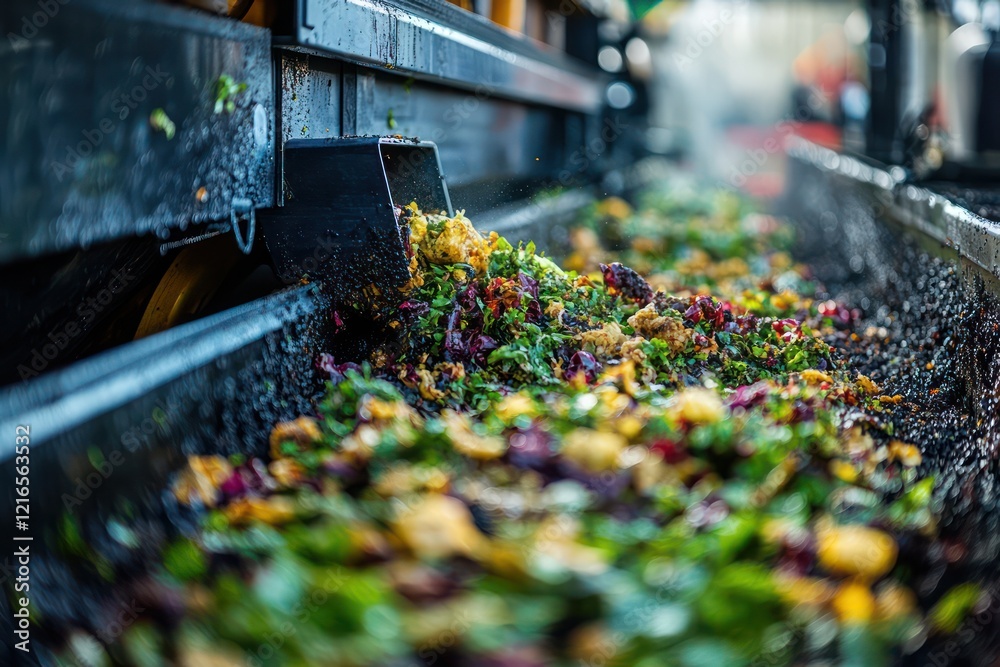 High-tech composting system breaking down organic waste into nutrient ...