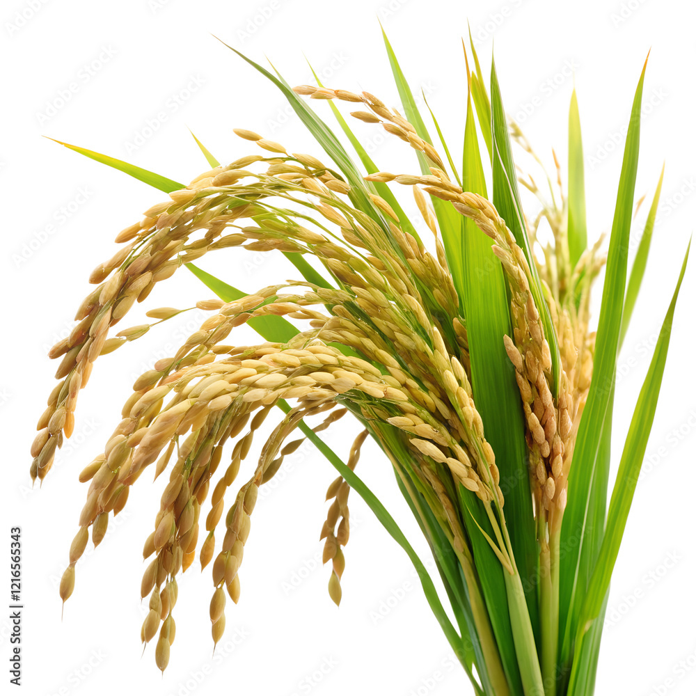 Rice plant isolated on transparent background Stock Photo | Adobe Stock