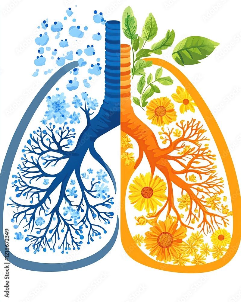 Air pollution Air Quality Index (AQI) Symbolic lungs representing ...