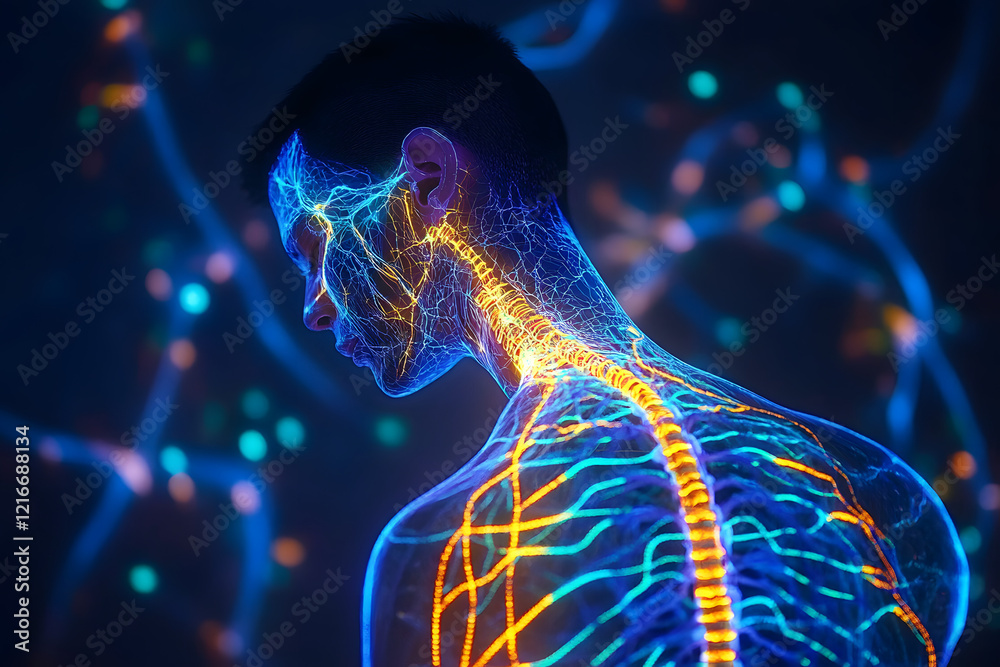 Neuromuscular disorders neon glow nervous system visualizing diseases ...