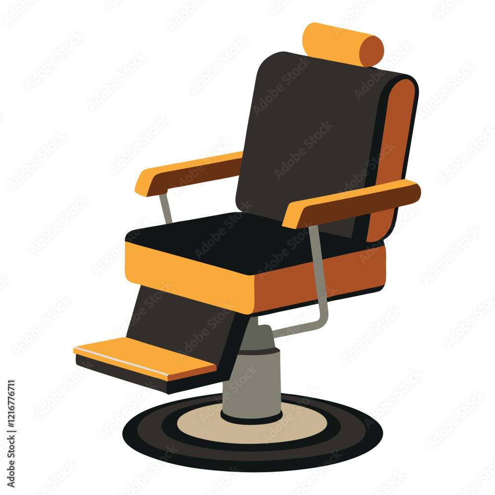 Barber Chair Vector Illustration - Cartoon, Clipart, and Line Art ...