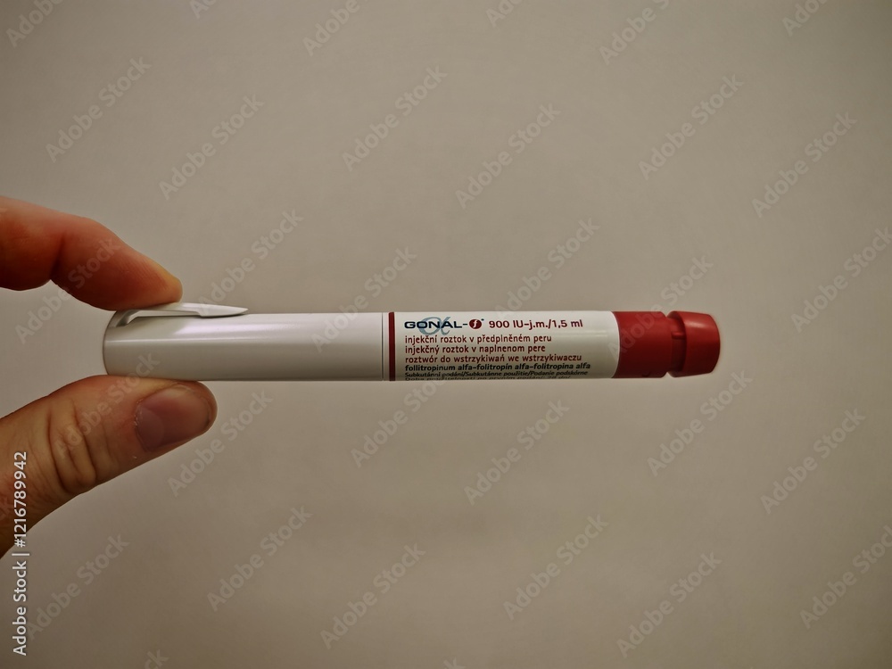 Prague,Czech Republic-January 8 2025: Gonal by Merck contains ...