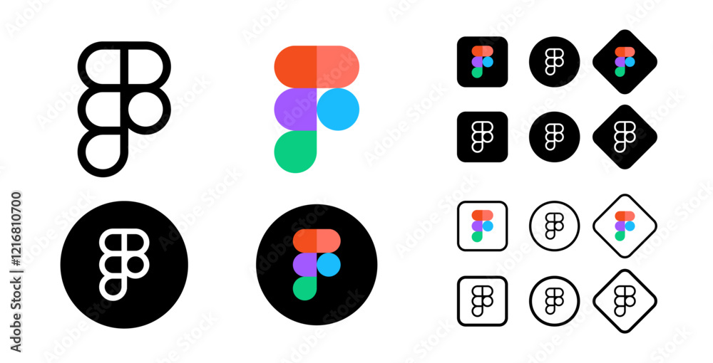 Figma logo and icon social media network icon symbol logotype pictogram ...