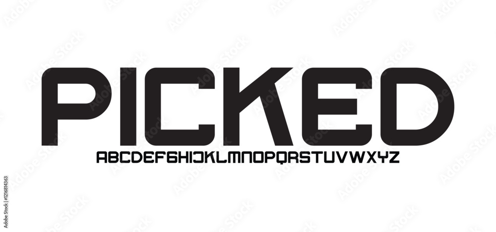 Vector de Stock Picked, Modern Bold Font. Typography urban style ...