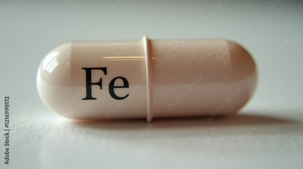 Iron Pills Capsules Food Supplement of Fe, Anemia Treatment and ...