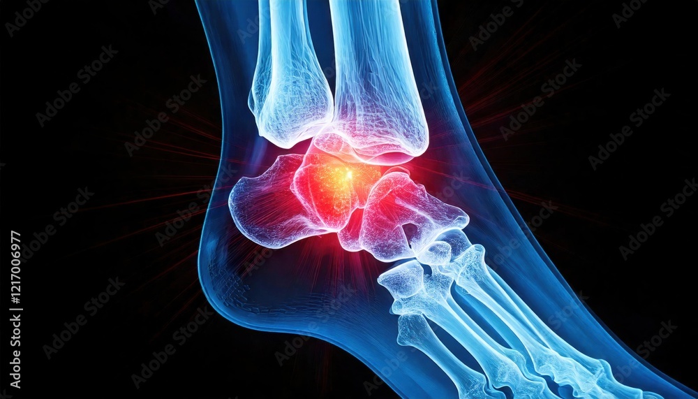 Calcium and bone, A detailed X-ray image of a fractured bone ...
