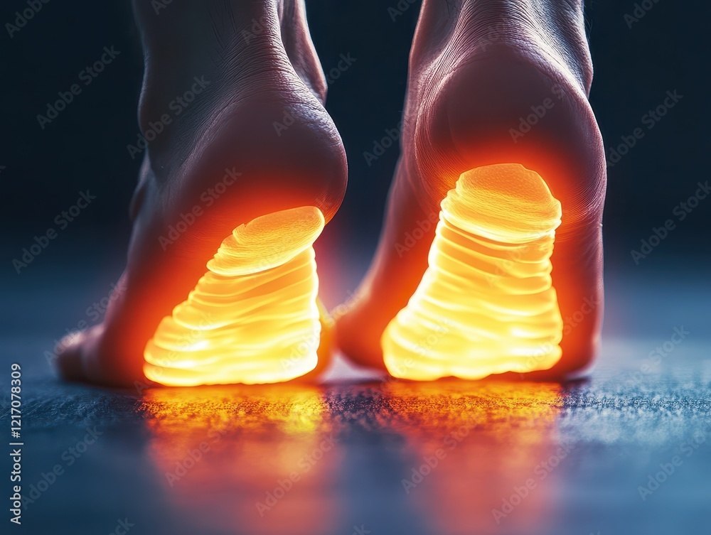 Health Warning Symptoms Concept. A medical image depicting a pair of ...