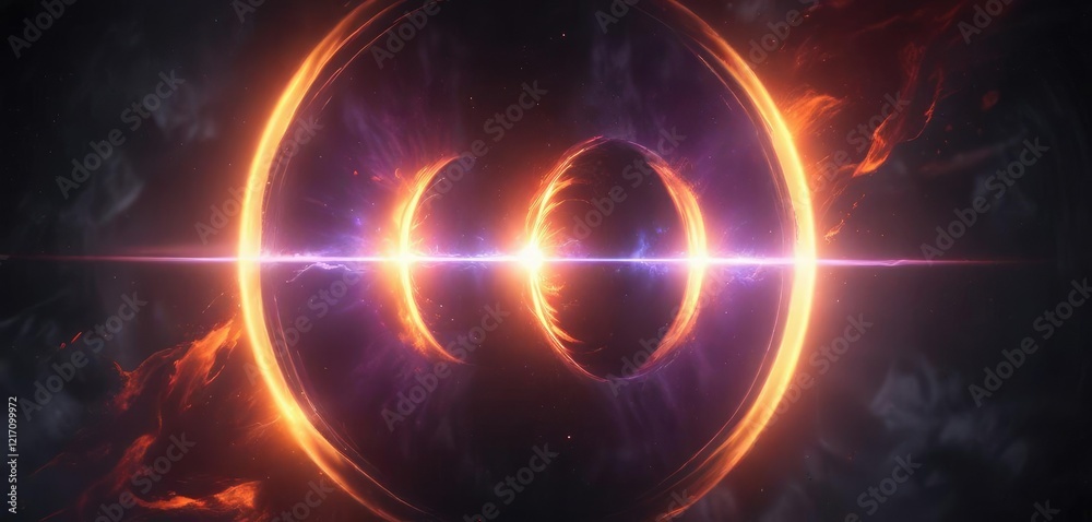 Glowing disk of hot plasma spinning around a void , stellar collapse ...