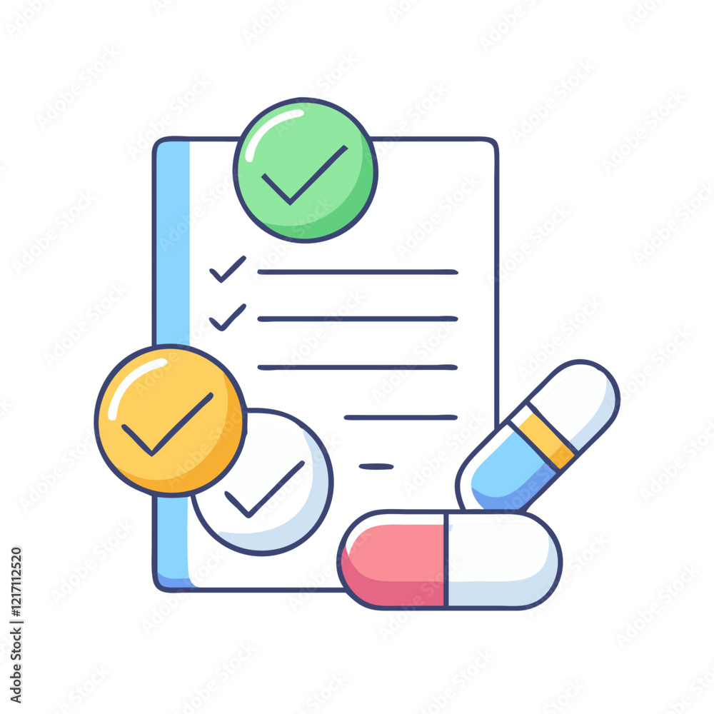 Стоковое векторное изображение «drug approval icon, drug approval ...