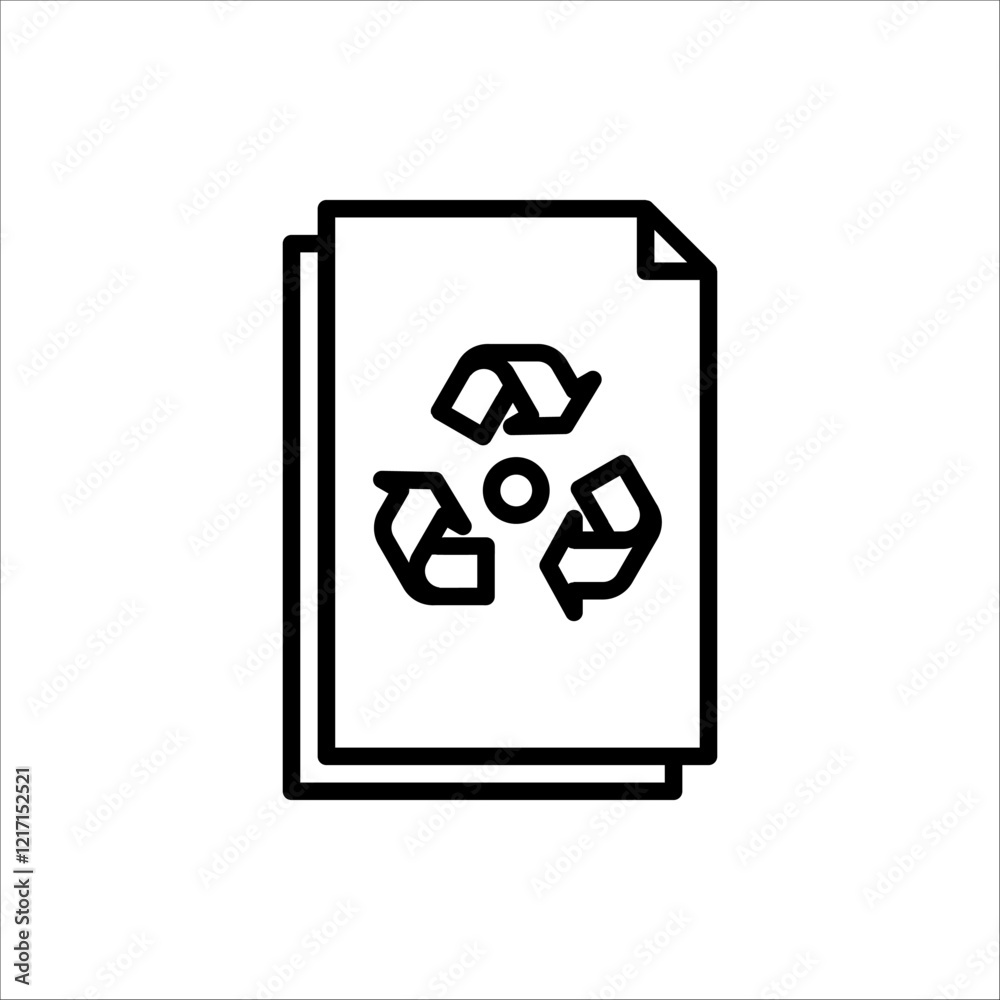 Recycled Paper icon. Vector illustration for web design. Isolated on ...