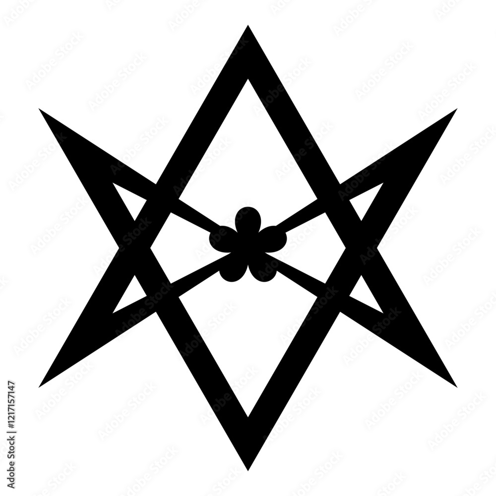 Thelema Unicursal Hexagonal symbol Unprocessing hexagram Telemma sacred ...