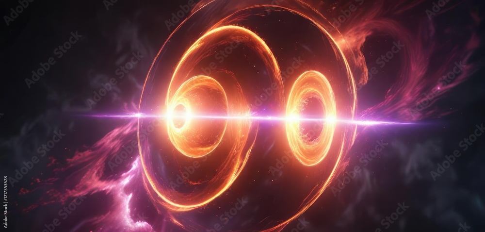 Glowing disk of hot plasma spinning around a void , astronomical ...