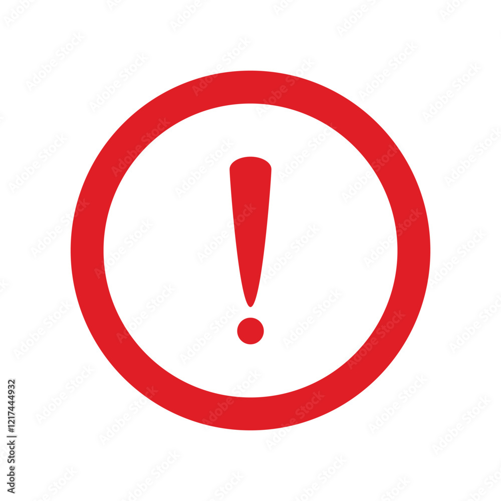 red exclamation mark, Red circular warning sign, exclamation point ...