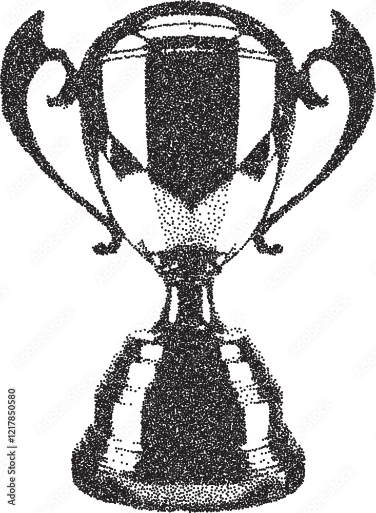 Trophy vintage y2k stipple art, award halftone stipple brutalist retro ...