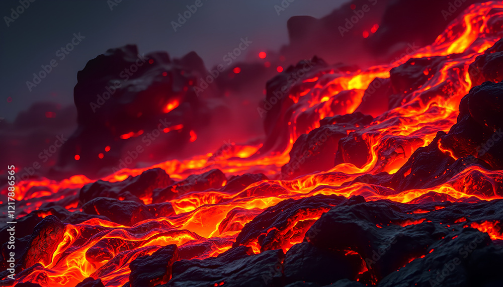 Lava texture fire background rock volcano magma molten hell hot flow ...