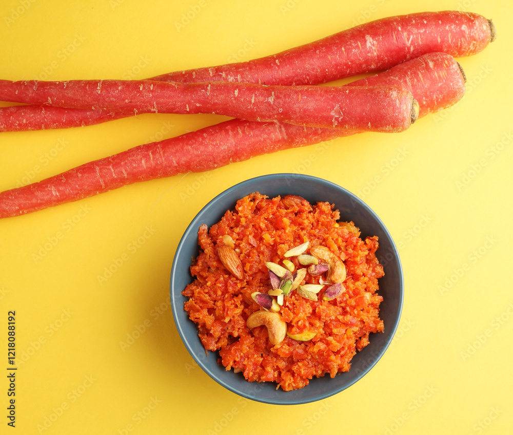 Carrot Halwa,as gajar ka halwa indian sweet made with grrated carrots ...