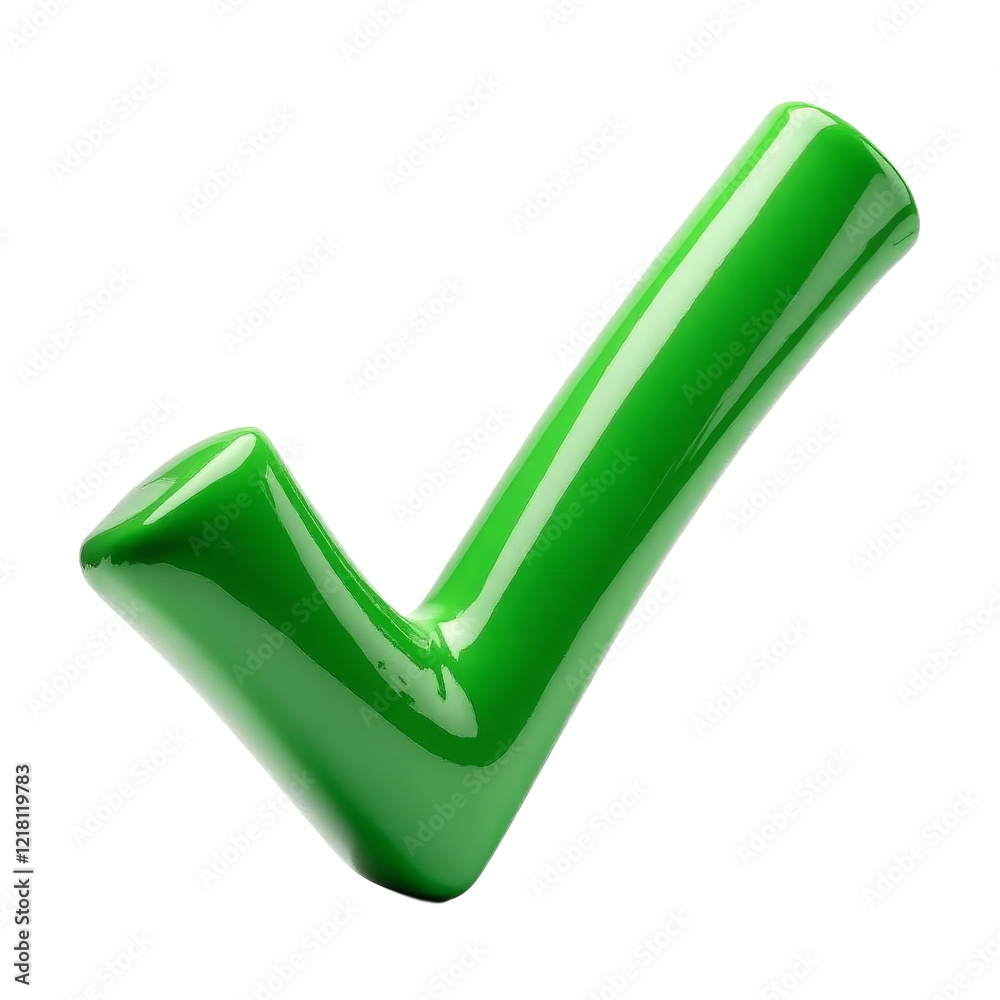 Green check mark transparent background Stock Photo | Adobe Stock