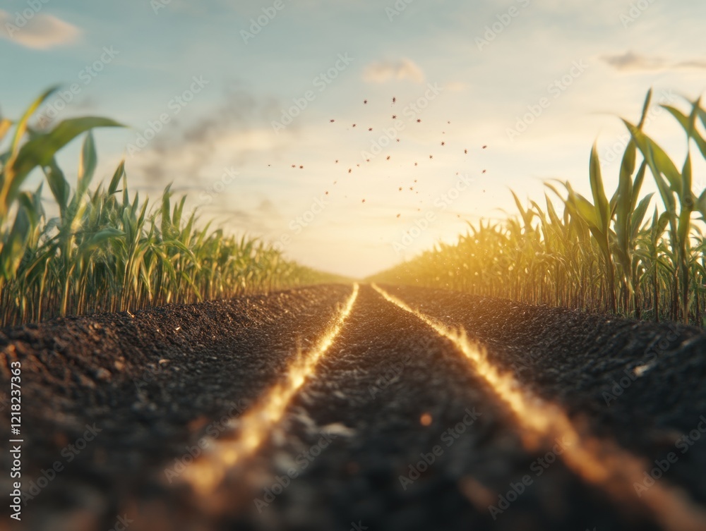 Harvesting season agricultural fields rural landscape photography green ...