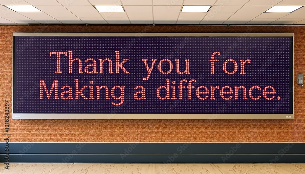 Thank You for Making a Difference Digital Signboard Message Gratitude ...