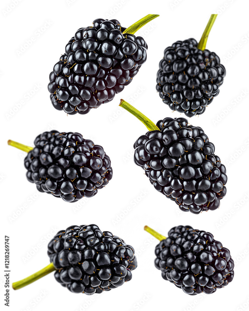 Mulberries in flight png isolated on transparent background Stock Photo ...