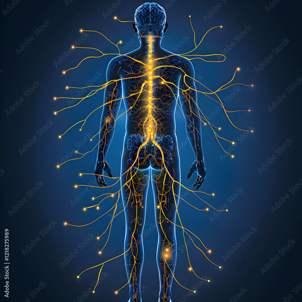 Comprehensive Overview of The Human Nervous System and its Vital Functions Stock Photo | Adobe Stock