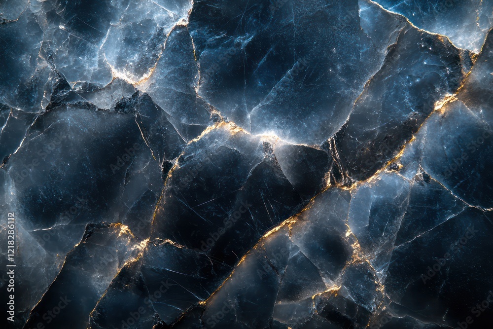 Smoky black marble with silver and blue threads, offering a dramatic ...