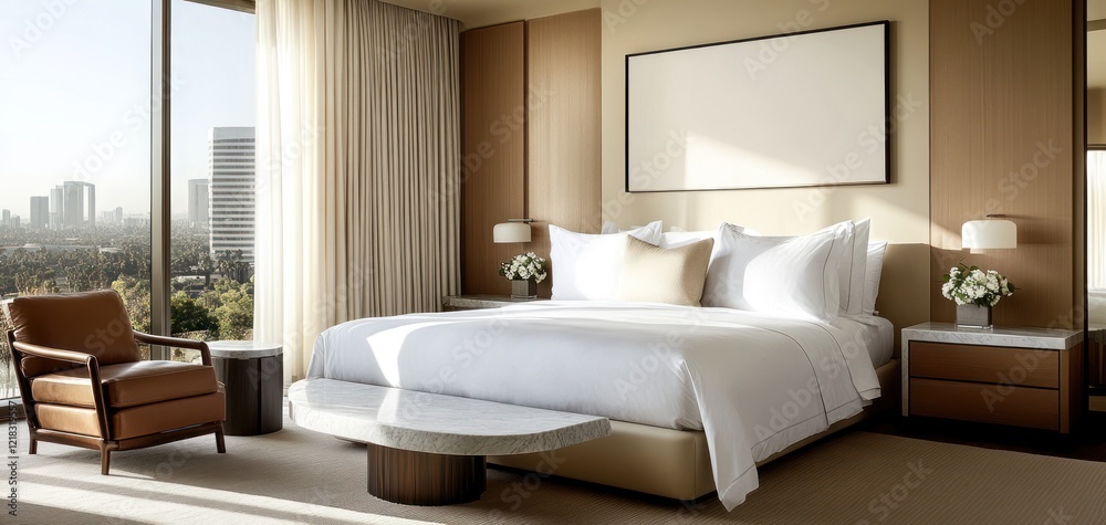 Luxury Hotel Room with City View: A haven of calm and sophisticated ...