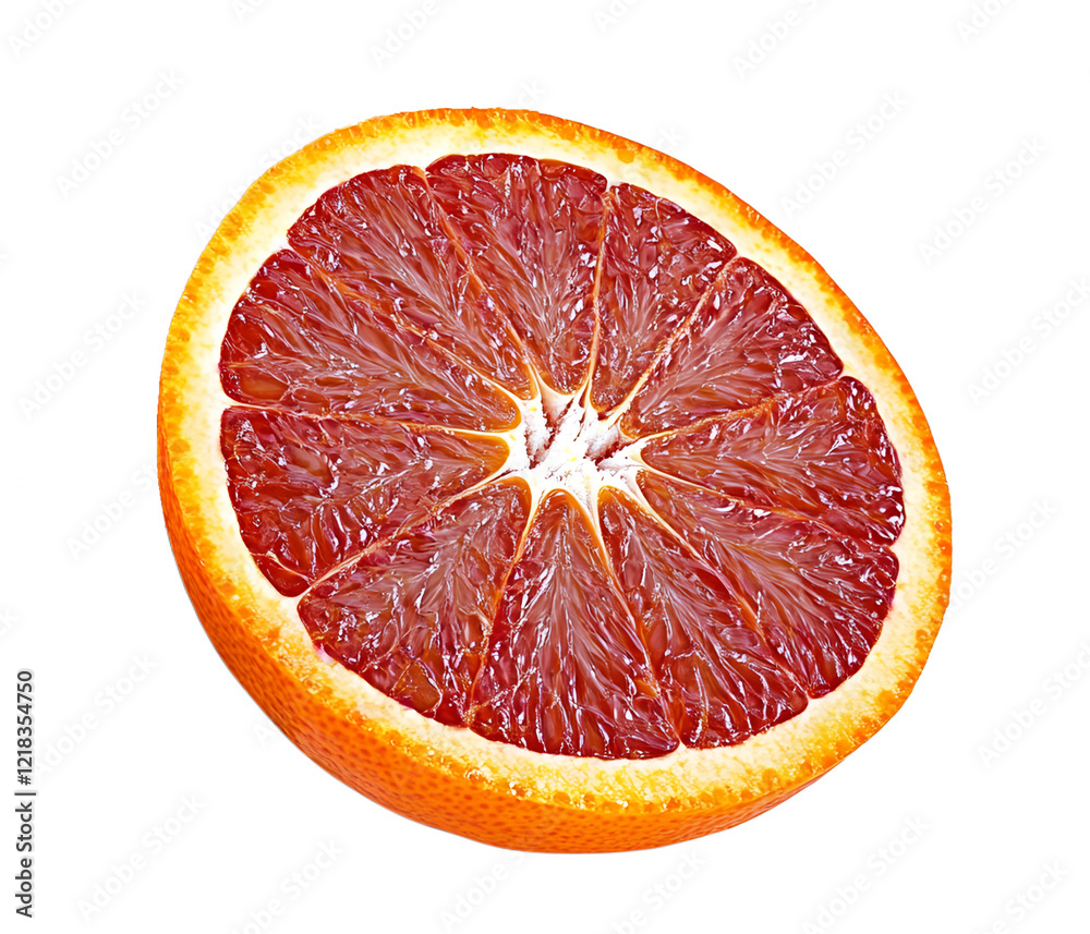 Blood orange slice png isolated on transparent background Stock Photo ...