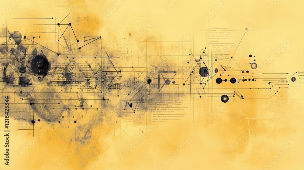 17.A visual representation of structured and unstructured data flows in a lattice pattern, with ...