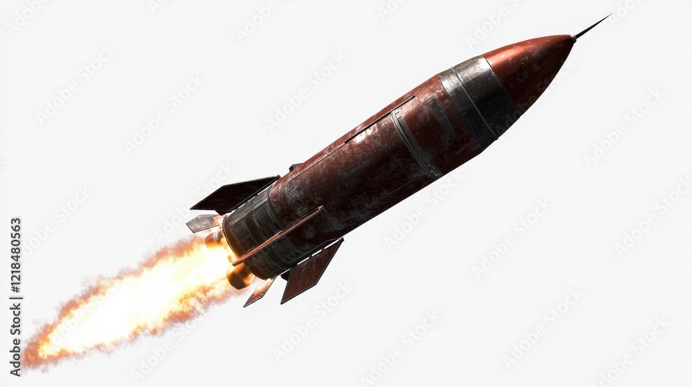 Rocket launch event outer space image high altitude side view ...