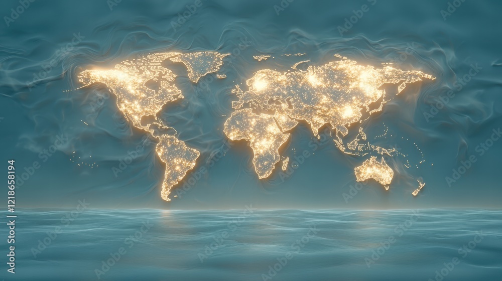 world map Business and Global Economy World map with highlighted trade ...