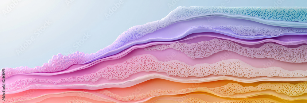Stock-Illustration „A vibrant 3D-rendered model of the epidermis ...