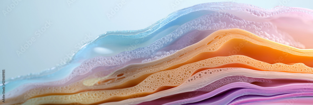 A vibrant 3D-rendered model of the epidermis, emphasizing the different ...