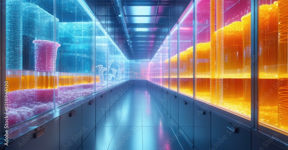 Stock-Illustration „Massive biobank storing frozen DNA samples of ...