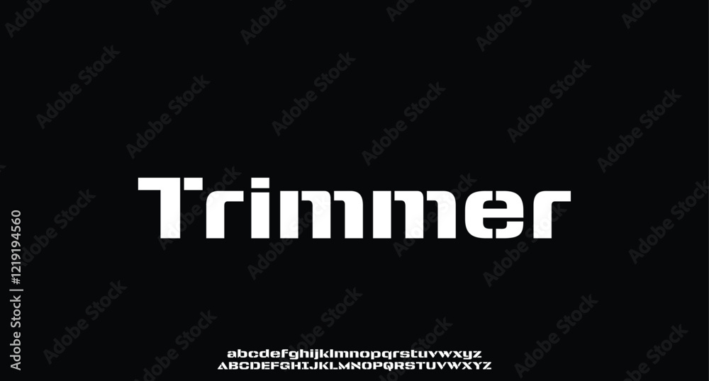 futuristic typography font design. Sleek modern minimal letters with ...