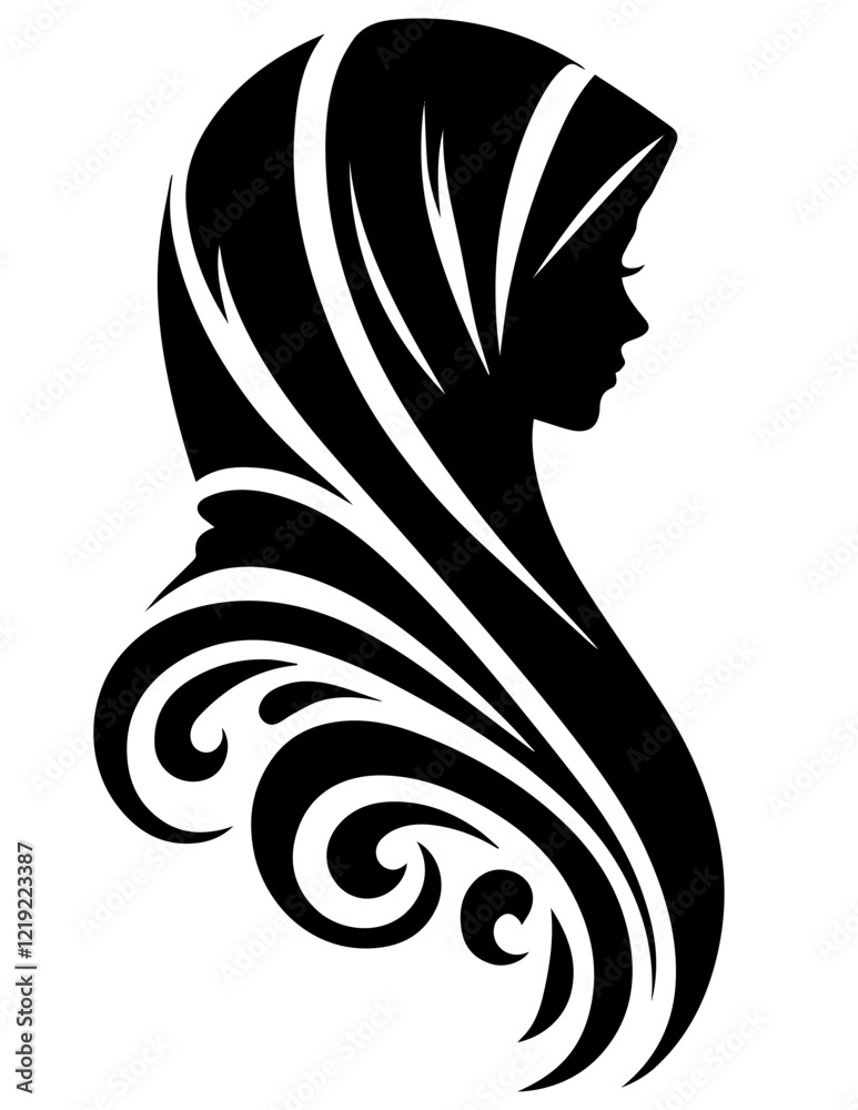 Vector de Stock Muslim Woman SVG, Hijab Silhouette, Hijab Svg, Ramadan ...