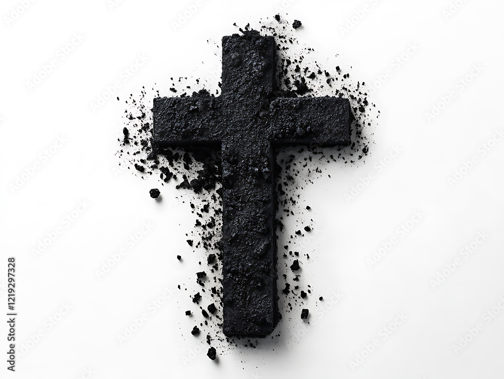 Ash Wednesday Cross a Symbolic Image of Faith Stock Photo | Adobe Stock