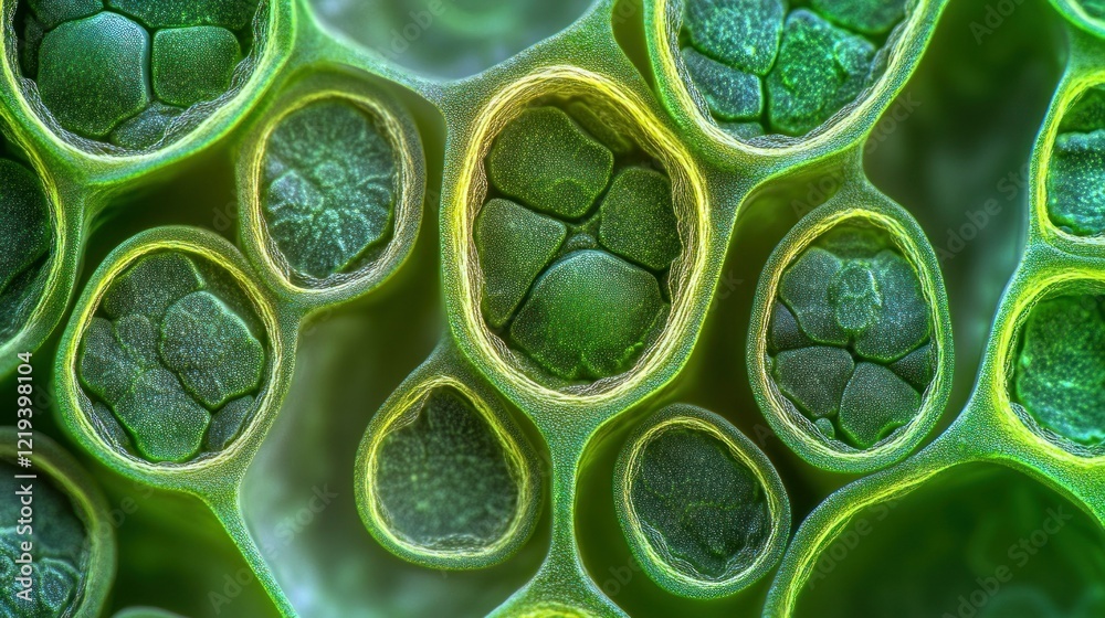 Microscopic Algae Cells, Aquatic Life, Green, Science, Background ...