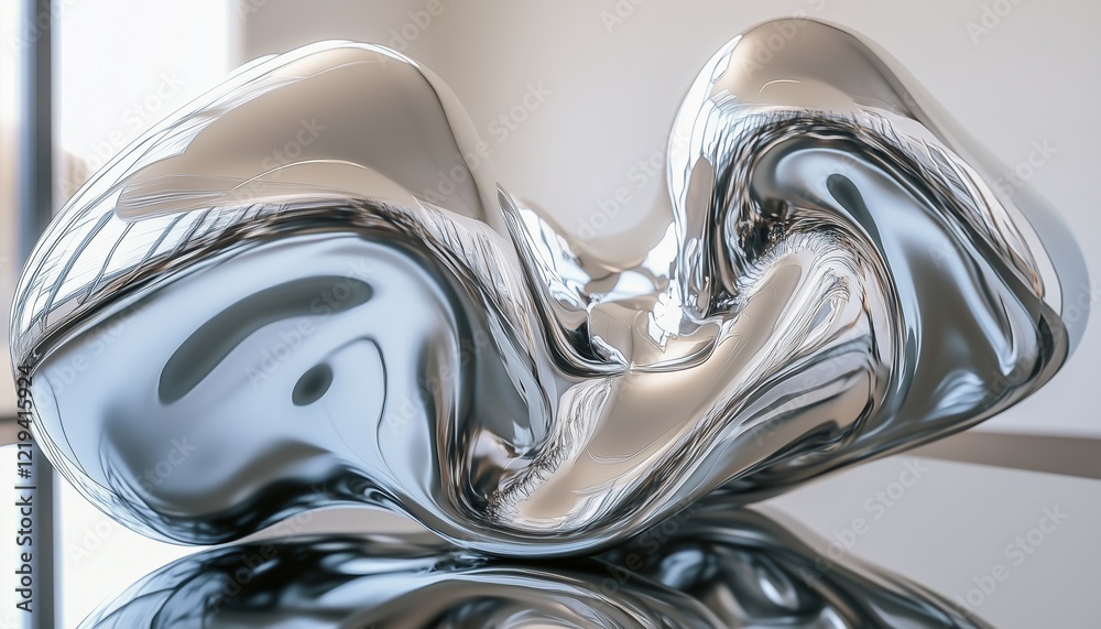 Shiny Chrome Liquid Shapes: A Stylish Tribute To The 2000s Era In ...