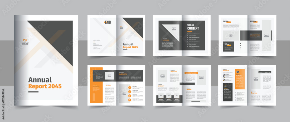 Modern annual report brochure leaflet, unique business annual report ...