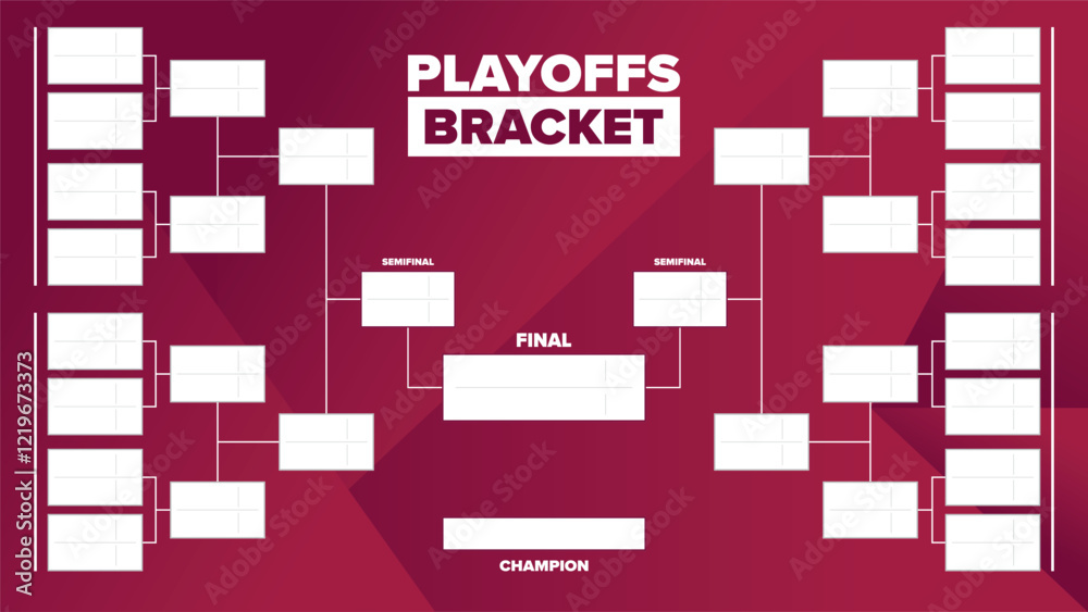 Playoffs bracket. Playoffs grid. Sport tournament bracket. Game and ...
