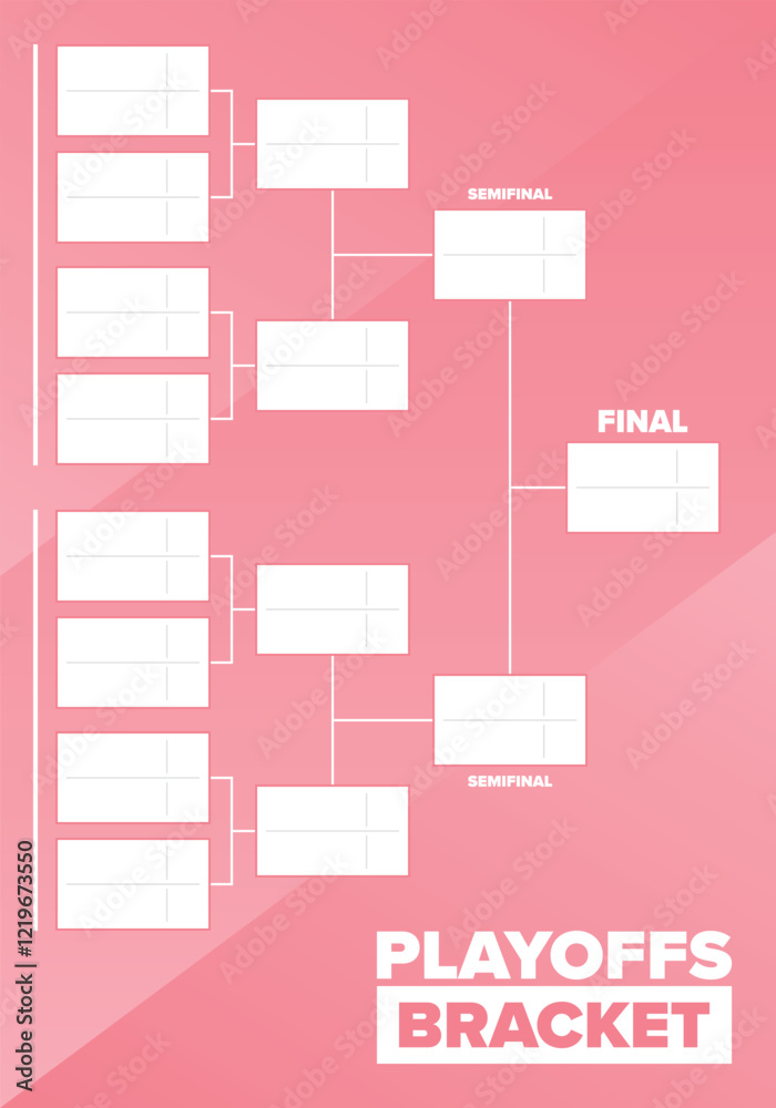 Playoffs bracket. Playoffs grid. Sport tournament bracket. Game and ...