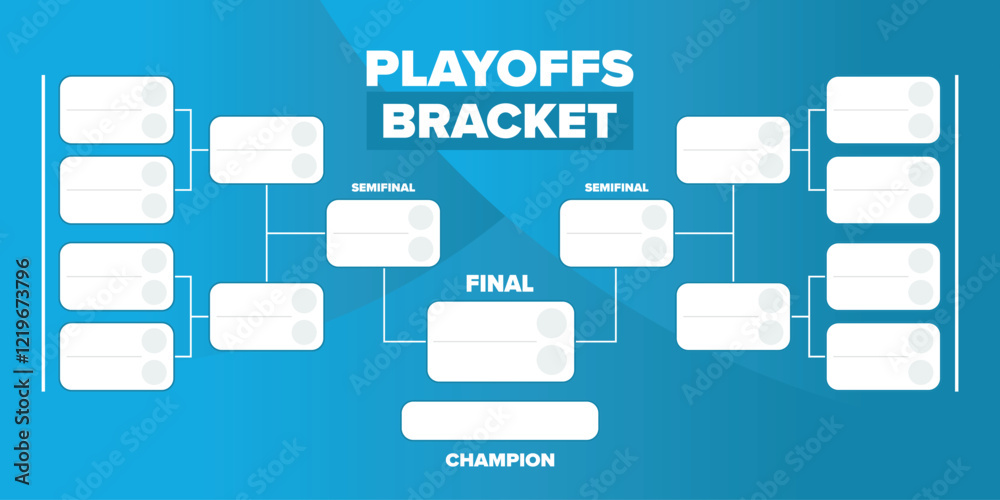 Playoffs bracket. Playoffs grid. Sport tournament bracket. Game and ...